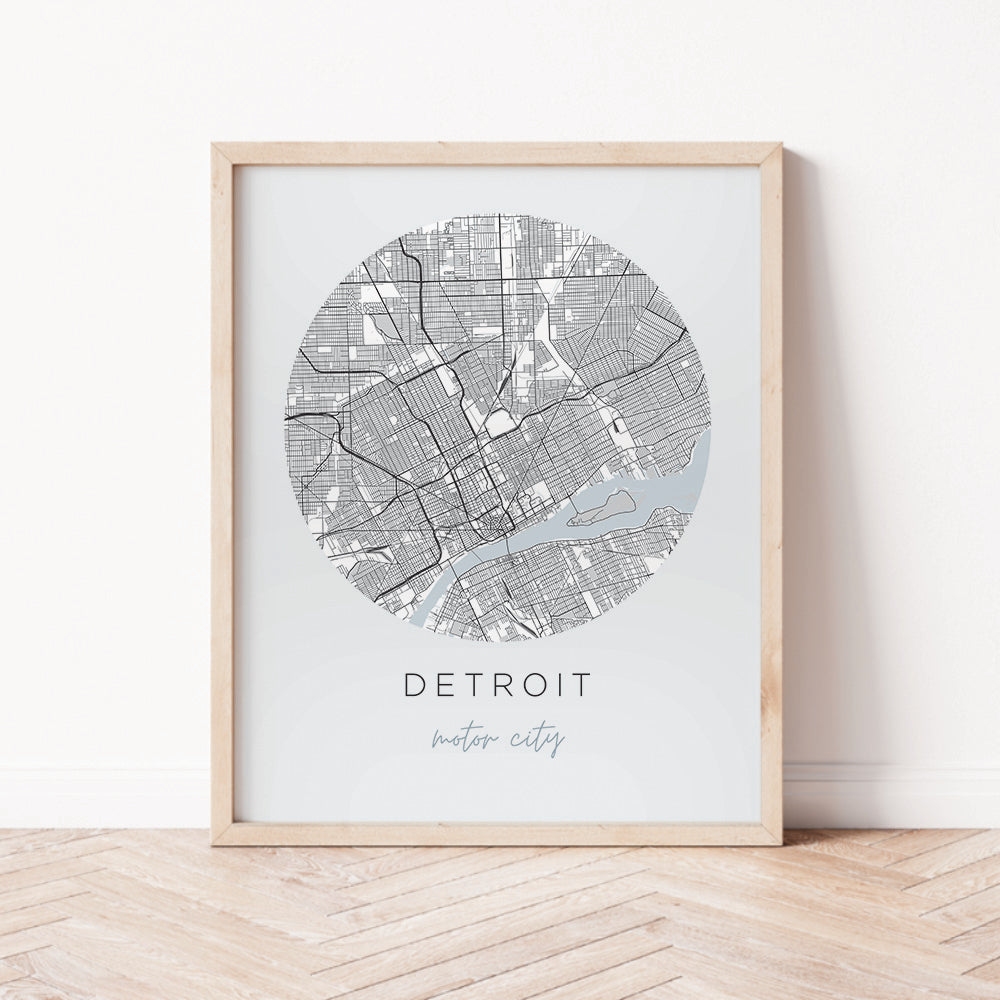 Detroit Street Map | Backstory Map Co. Detroit Street Map | Backstory Map Co.