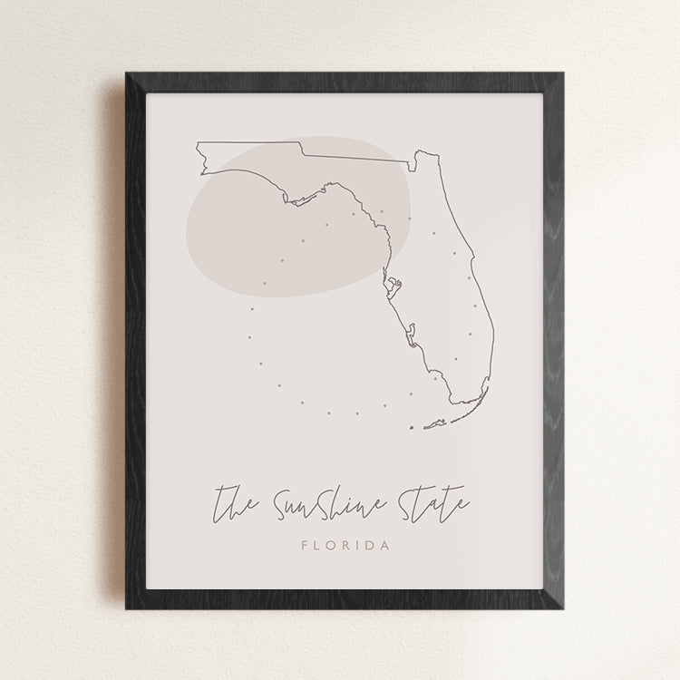 Florida State Nickname Poster Backstory Map Co Florida State Nickname Poster Backstory Map Co