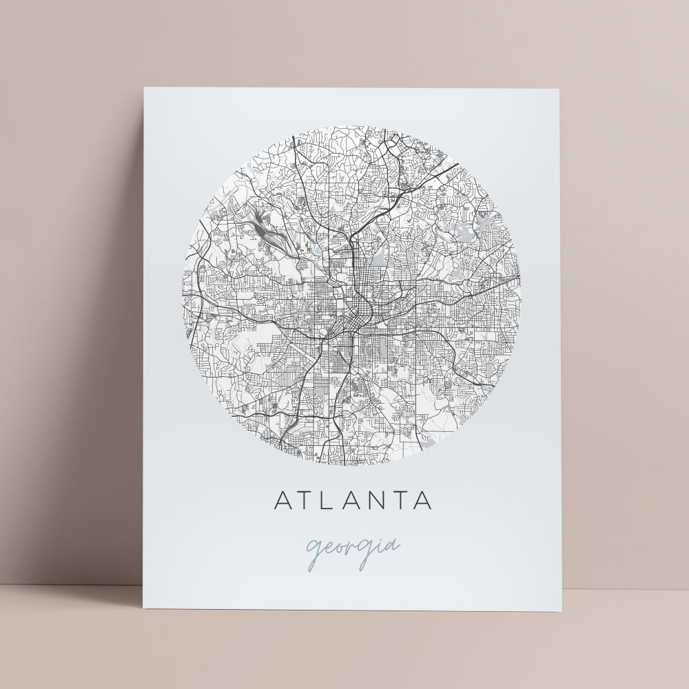 Atlanta, Georgia Map Poster | City Map Wall Art