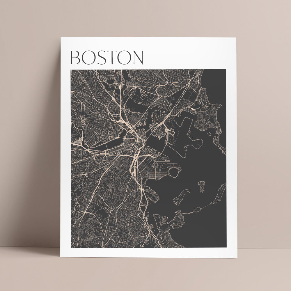 Boston Street Map | Backstory Map Co.