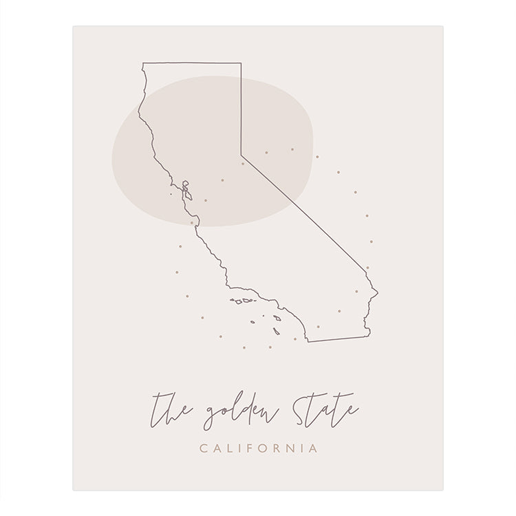 California State Nickname Poster | Backstory Map Co.