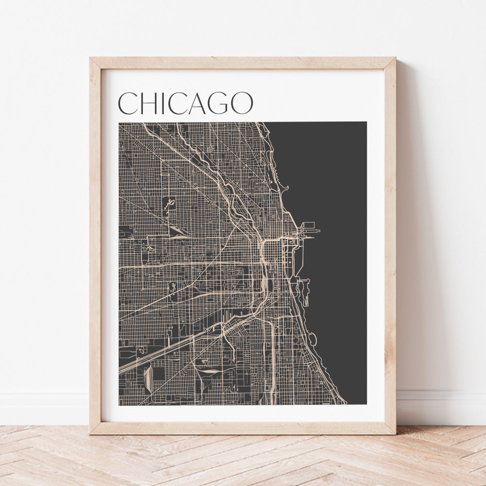 Chicago Street Map | Backstory Map Co.