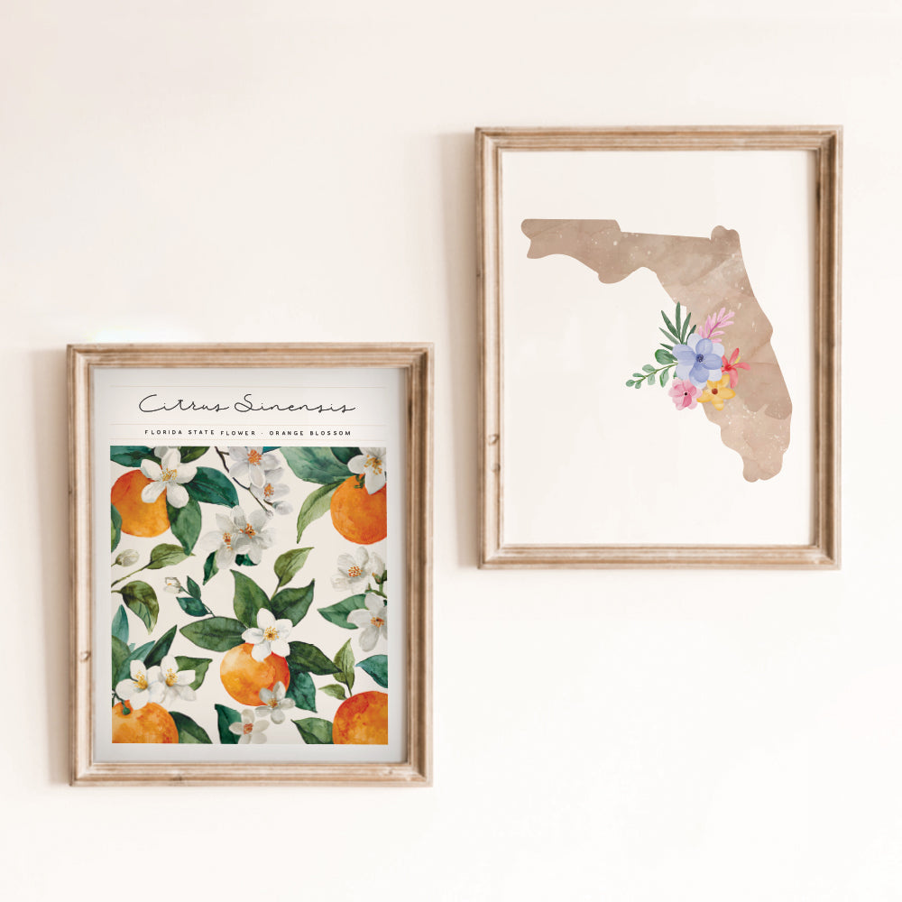 Florida State Flower Art | Backstory Map Co.