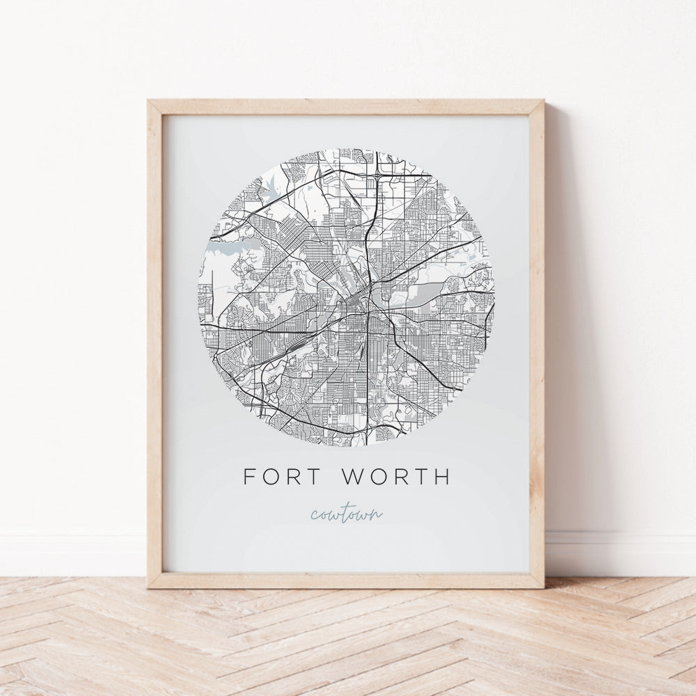 Fort Worth Street Map | Backstory Map Co.