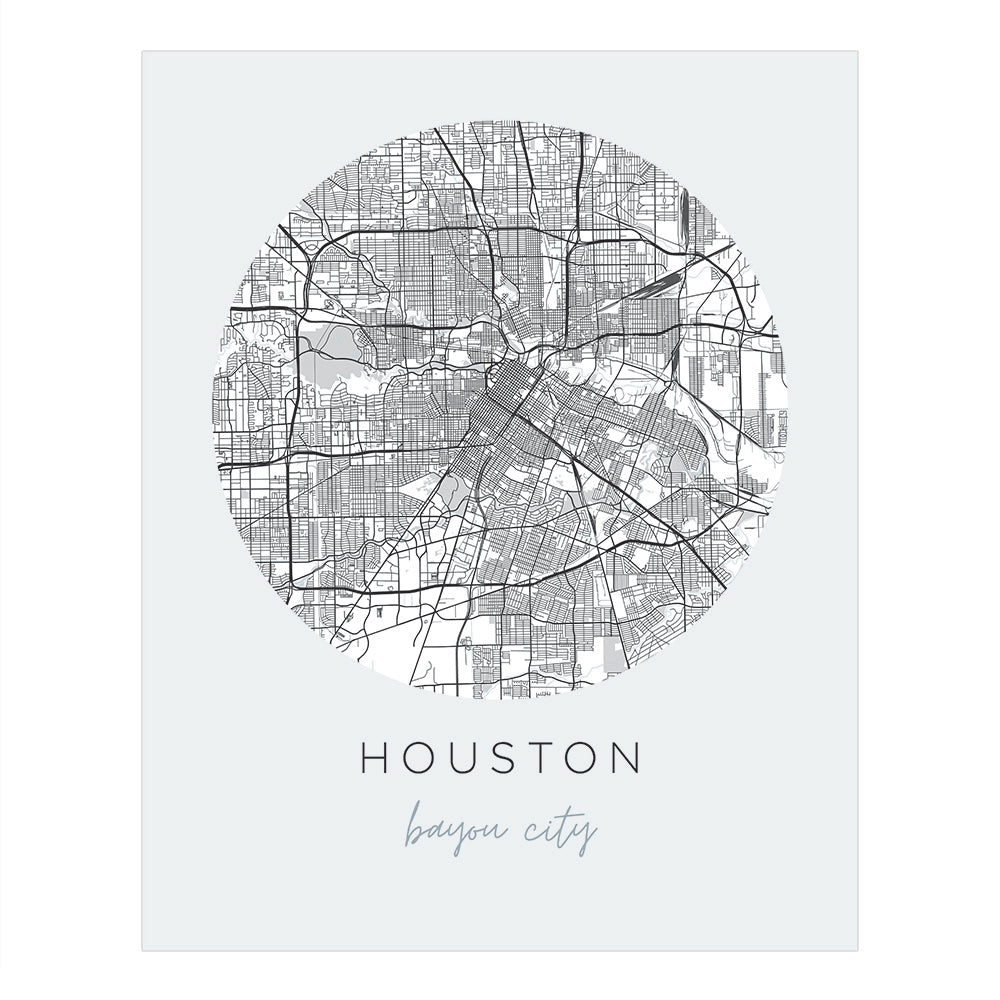 Houston Street Map | Backstory Map Co.