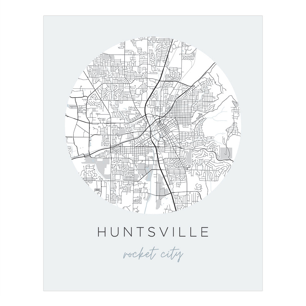 Huntsville Street Map | Backstory Map Co.