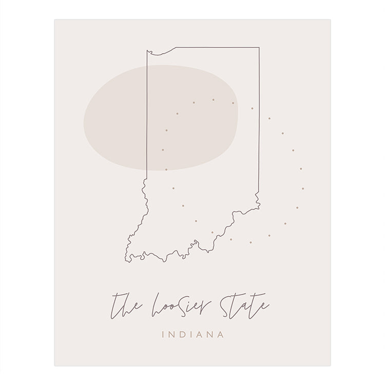 Indiana State Nickname Poster | Backstory Map Co.