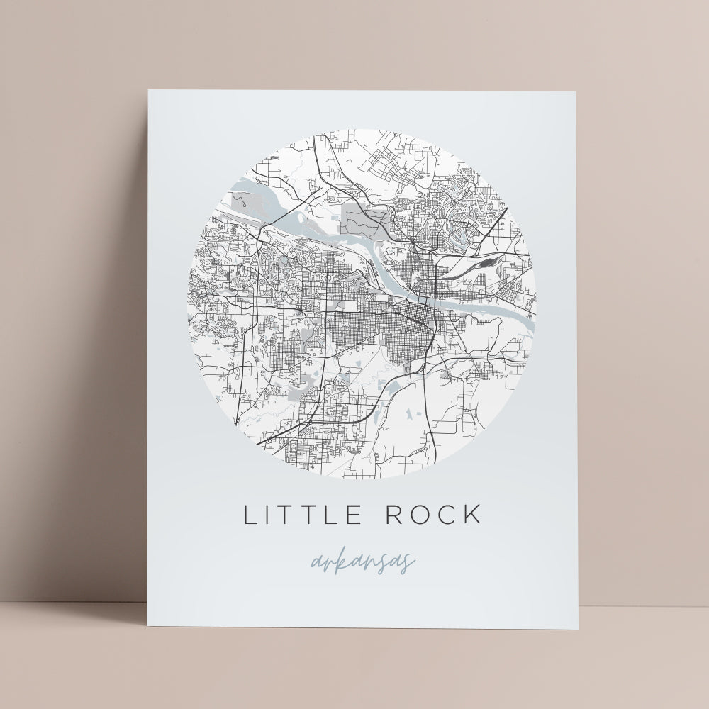 Little Rock, Arkansas Map Poster | City Map Wall Art