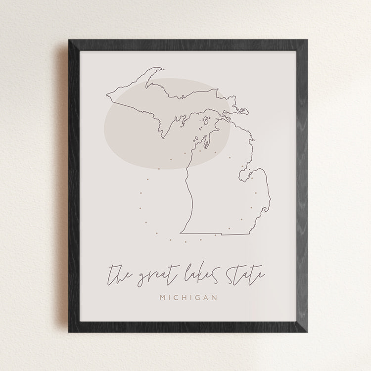 Michigan State Nickname Poster | Backstory Map Co.