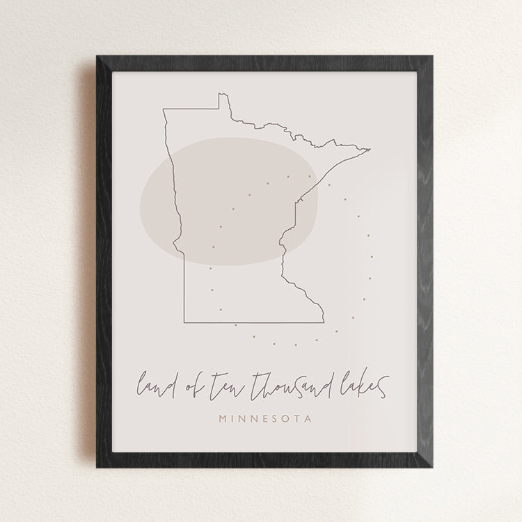 Minnesota State Nickname Poster | Backstory Map Co.