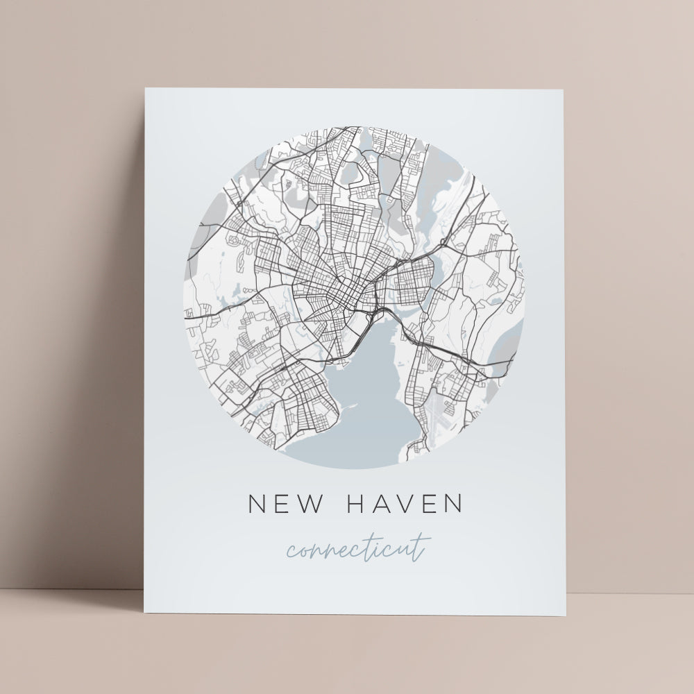 New Haven, Connecticut Map Poster | City Map Wall Art