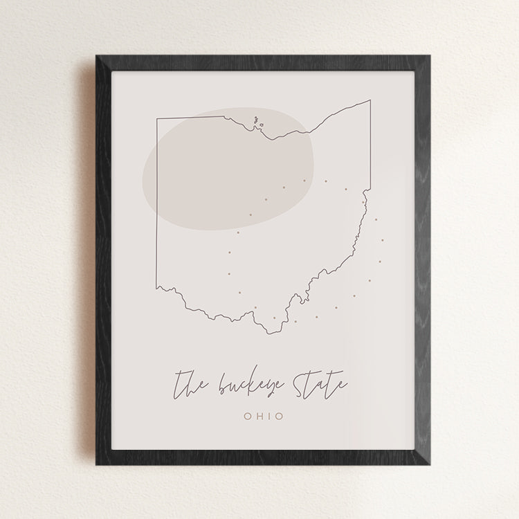 Ohio State Nickname Poster | Backstory Map Co.