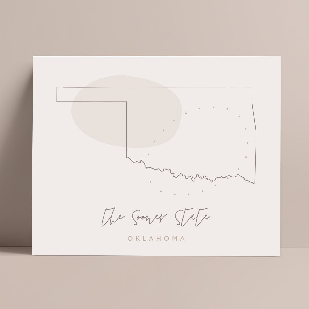 Oklahoma State Nickname Poster | Backstory Map Co.