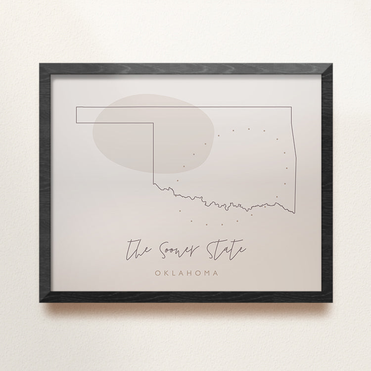 Oklahoma State Nickname Poster | Backstory Map Co.