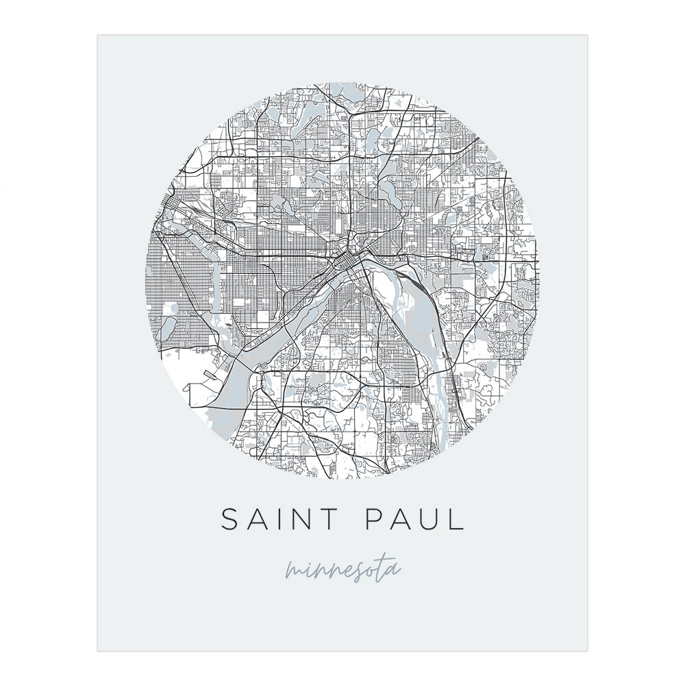 Saint Paul Street Map | Backstory Map Co.