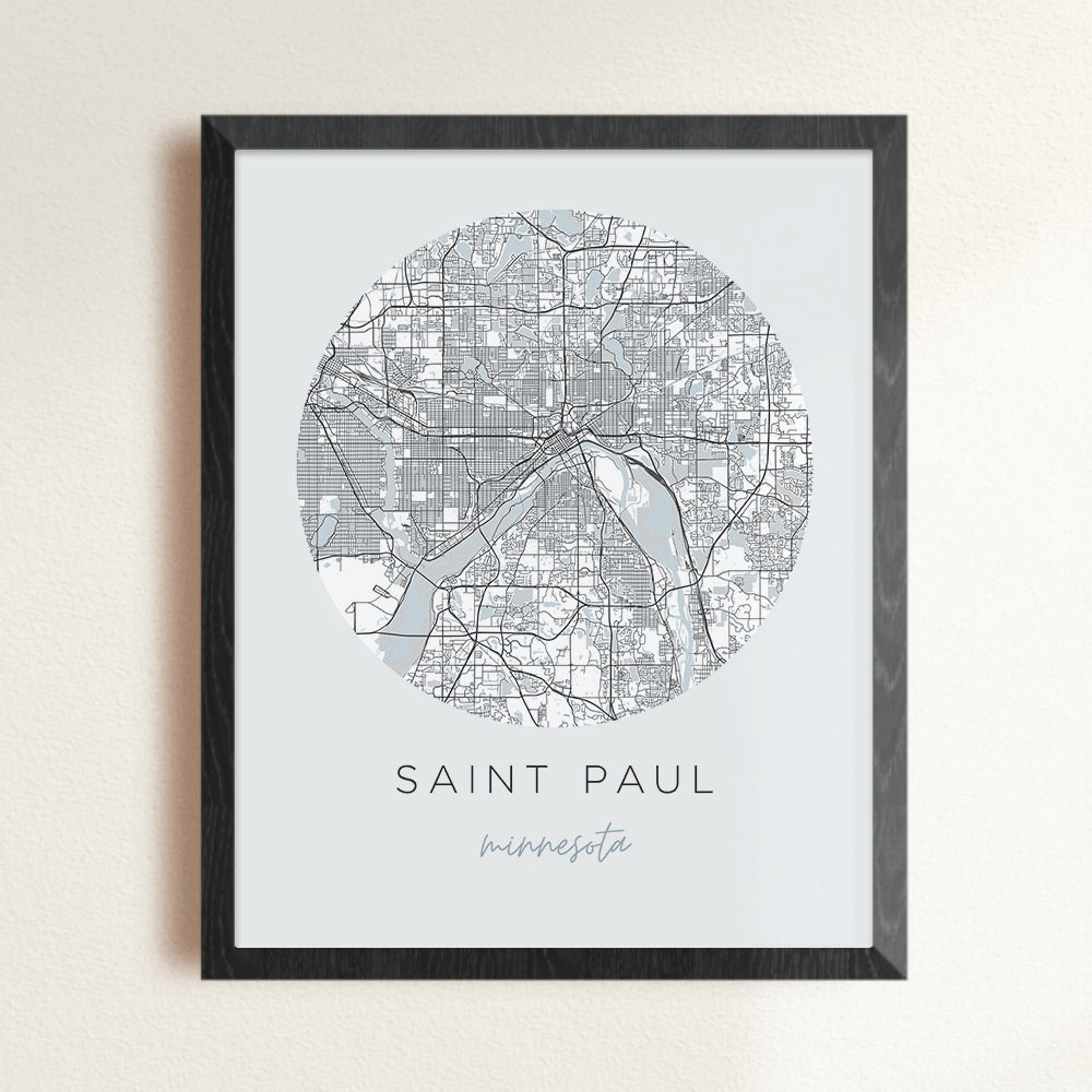 Saint Paul Street Map | Backstory Map Co.