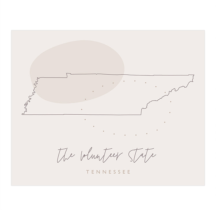 Tennessee State Nickname Poster | Backstory Map Co.