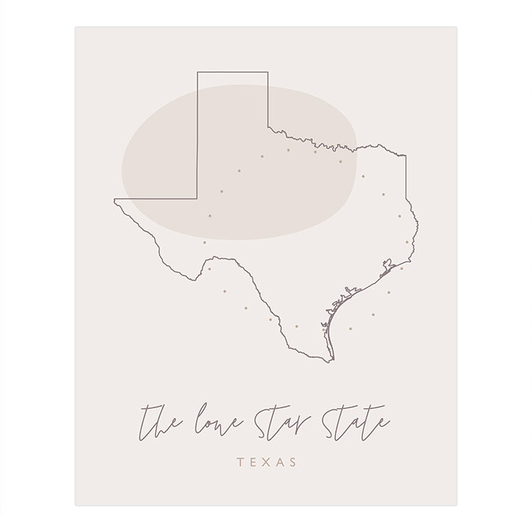 Texas State Nickname Poster | Backstory Map Co.
