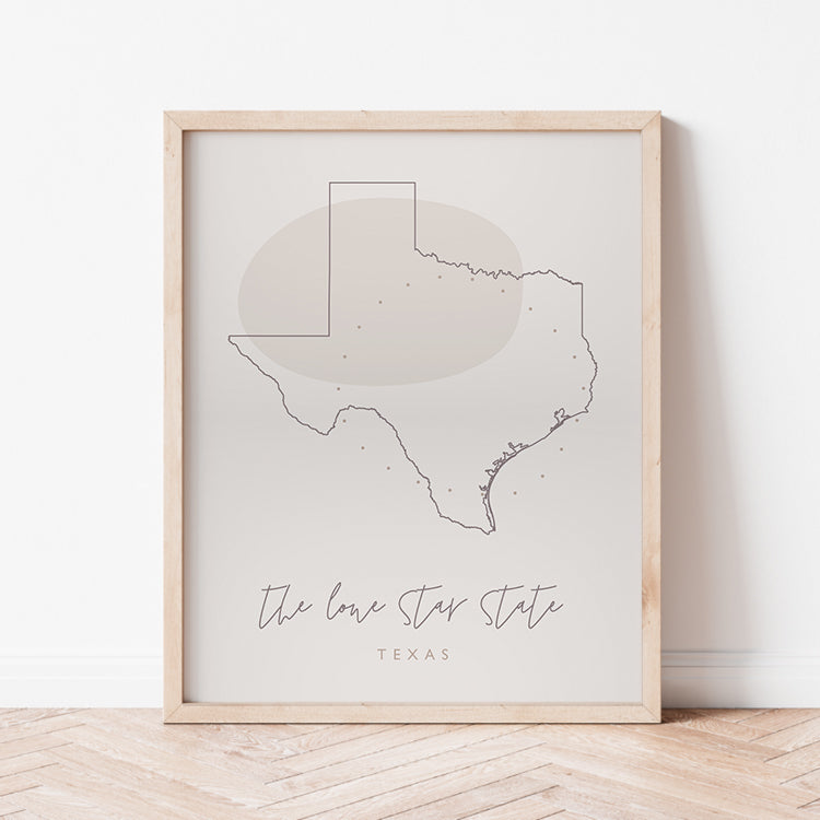 Texas State Nickname Poster | Backstory Map Co.