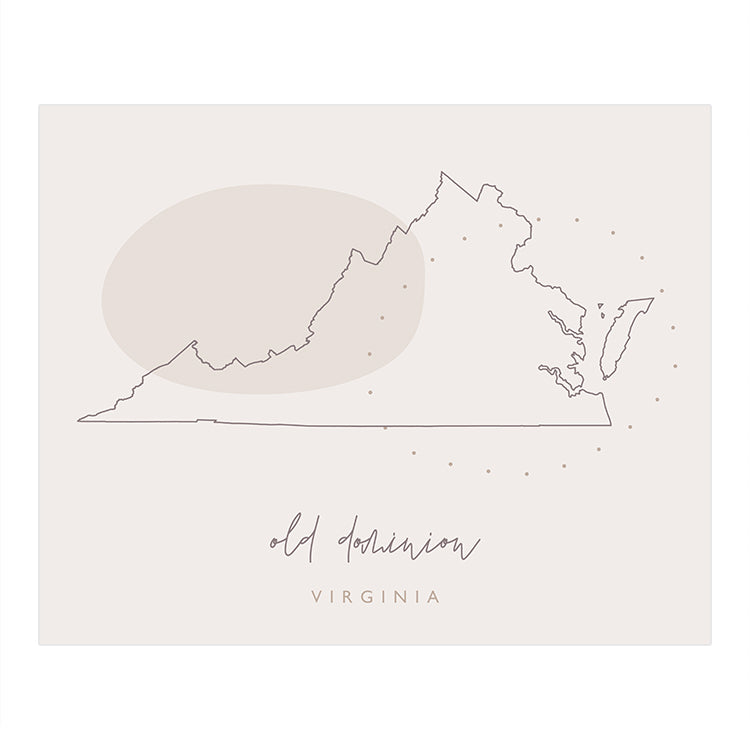 Virginia State Nickname Poster | Backstory Map Co.