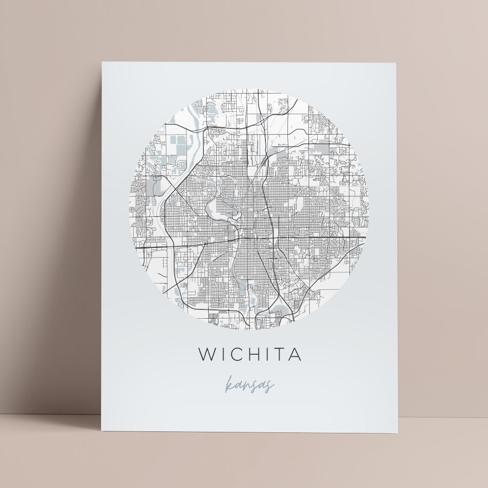 Wichita, Kansas Map Poster | City Map Wall Art