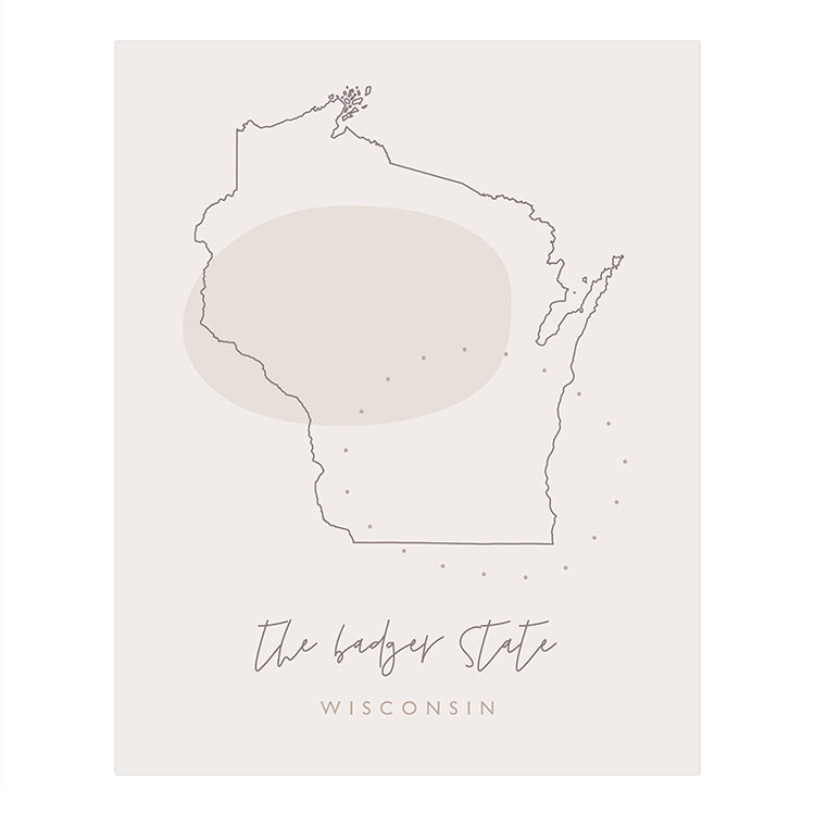 Wisconsin State Nickname Poster | Backstory Map Co.