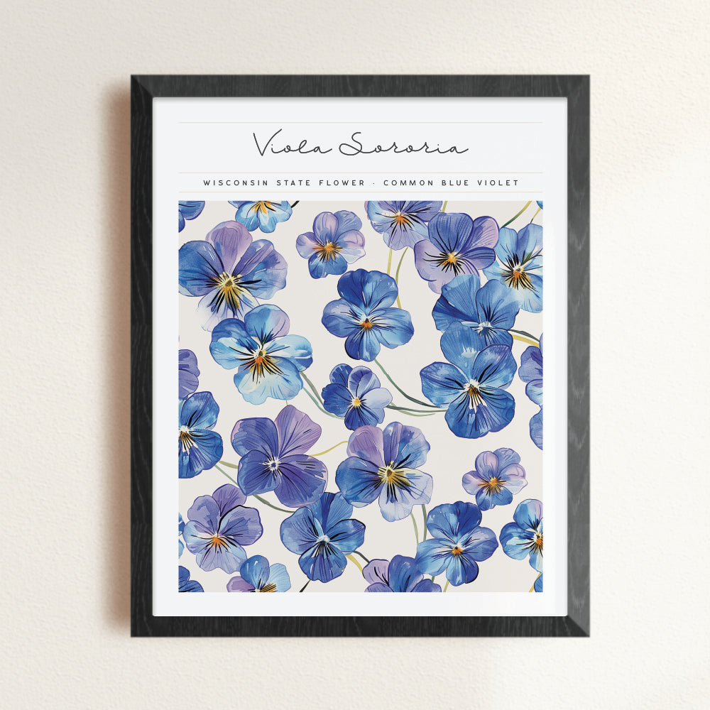 Wisconsin State Flower Art | Backstory Map Co.