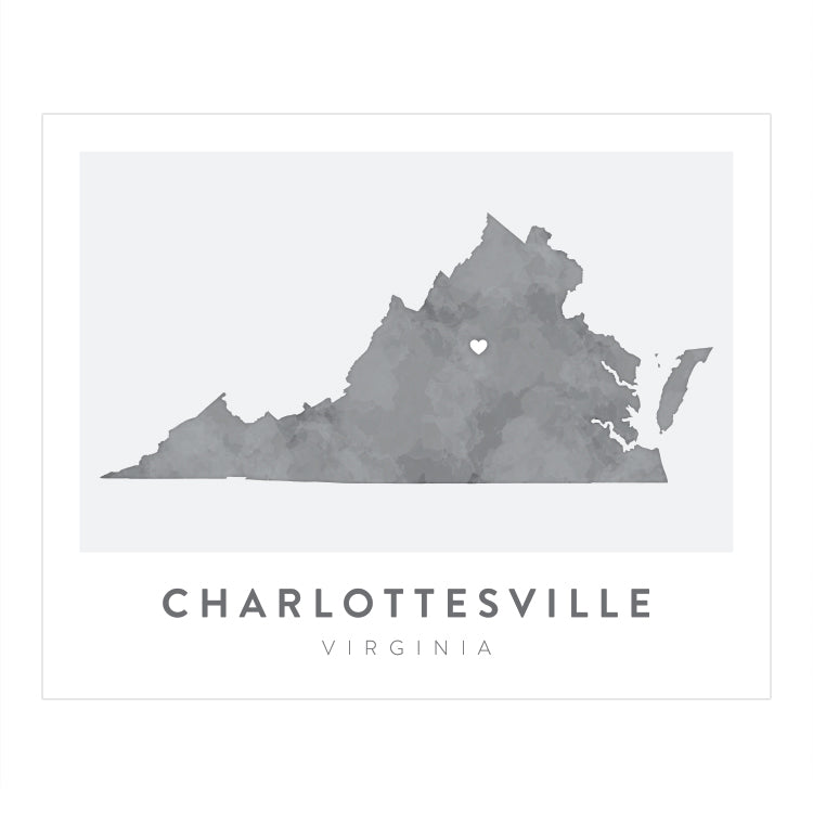 Charlottesville, Virginia Map | Backstory Map Co.