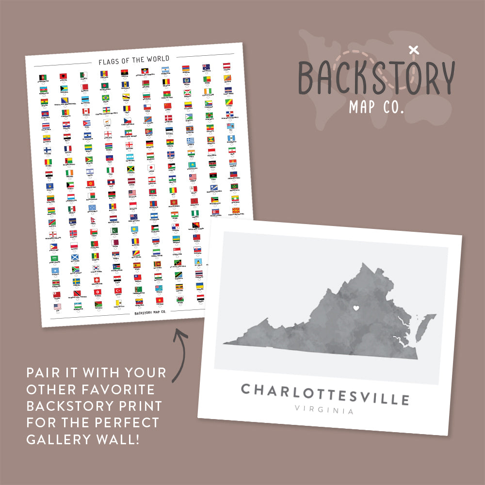 Charlottesville, Virginia Map | Backstory Map Co.