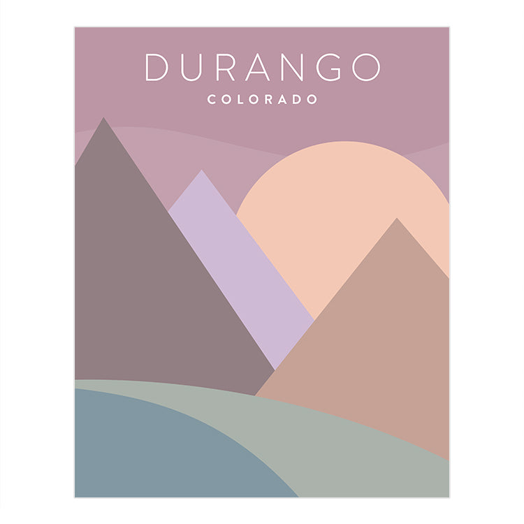 Durango Minimalist Art | Backstory Map Co.