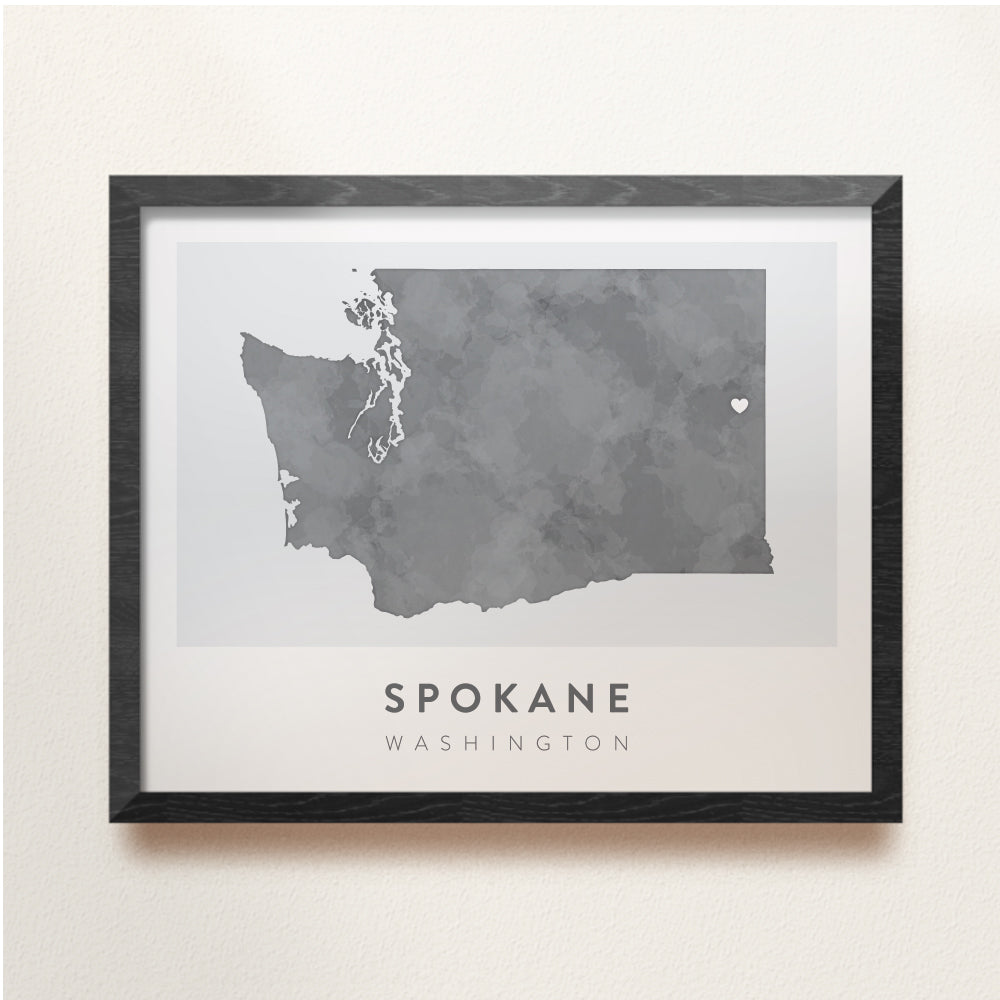 Spokane, Washington Map | Backstory Map Co.